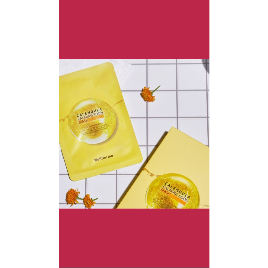 [Wellderma] Calendula Calming Soon Mask 10ea | Shopee Singapore