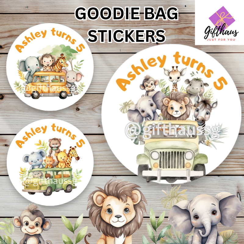 Personalised Birthday Sticker Labels Party Favor Labels Goodie Bag ...