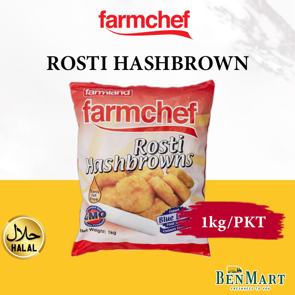 [BenMart Frozen] Farmchef Rosti Hashbrown 1kg - Halal - Belgium - Round ...