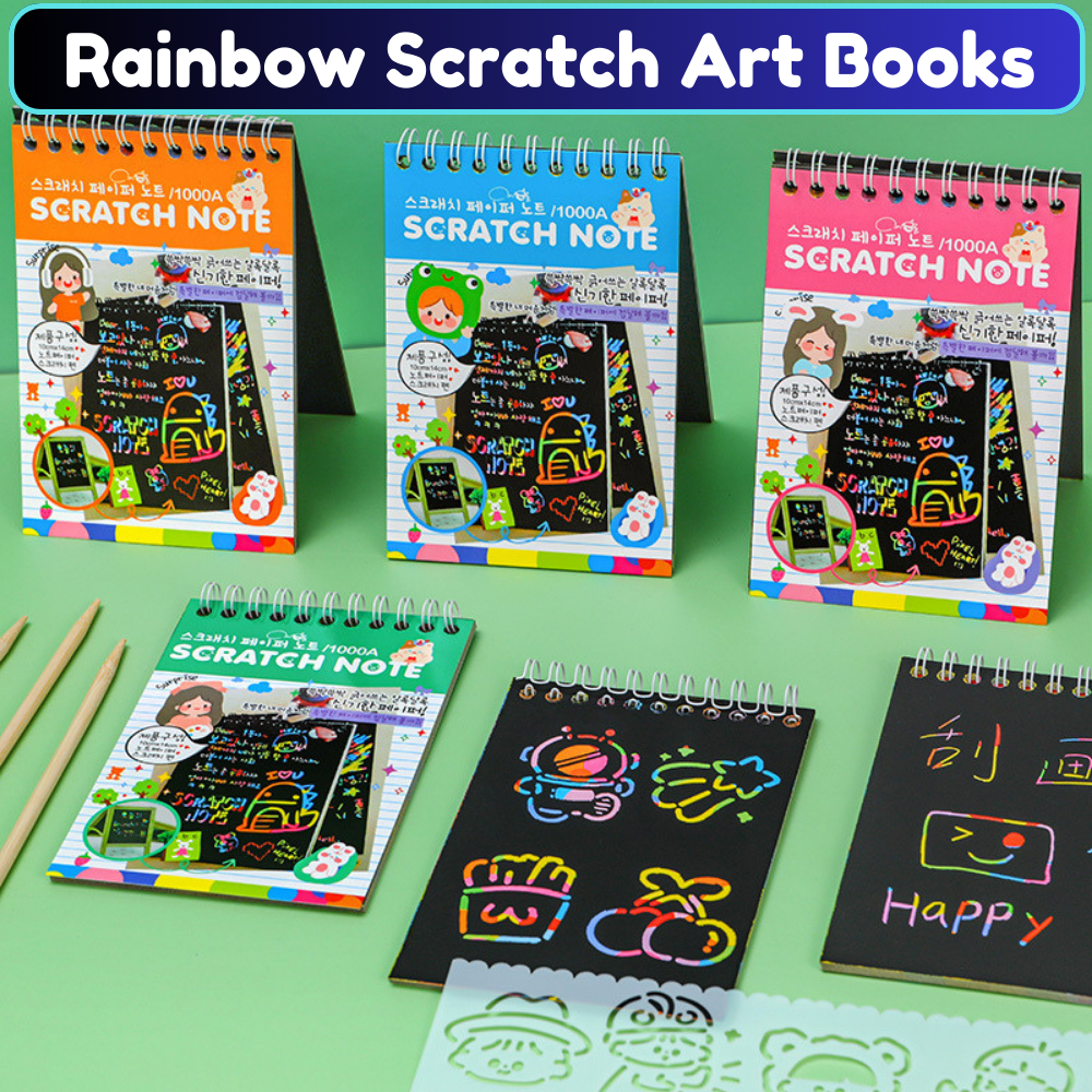 Scratch Art Books for Kids Scratch Art Paper Rainbow Scratch Art for ...