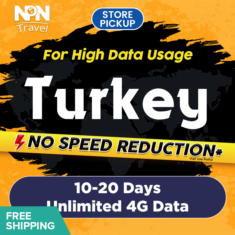 Turkey SIM Card Ultra 10-20 Days Unlimited 4G Data | Instant Store ...
