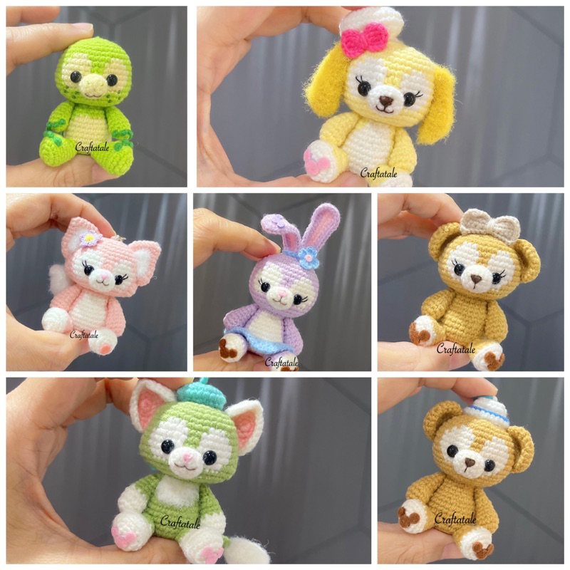 Handmade Crochet Amigurumi Duffy Bear Stella Lou Cookie Ann Olu ...