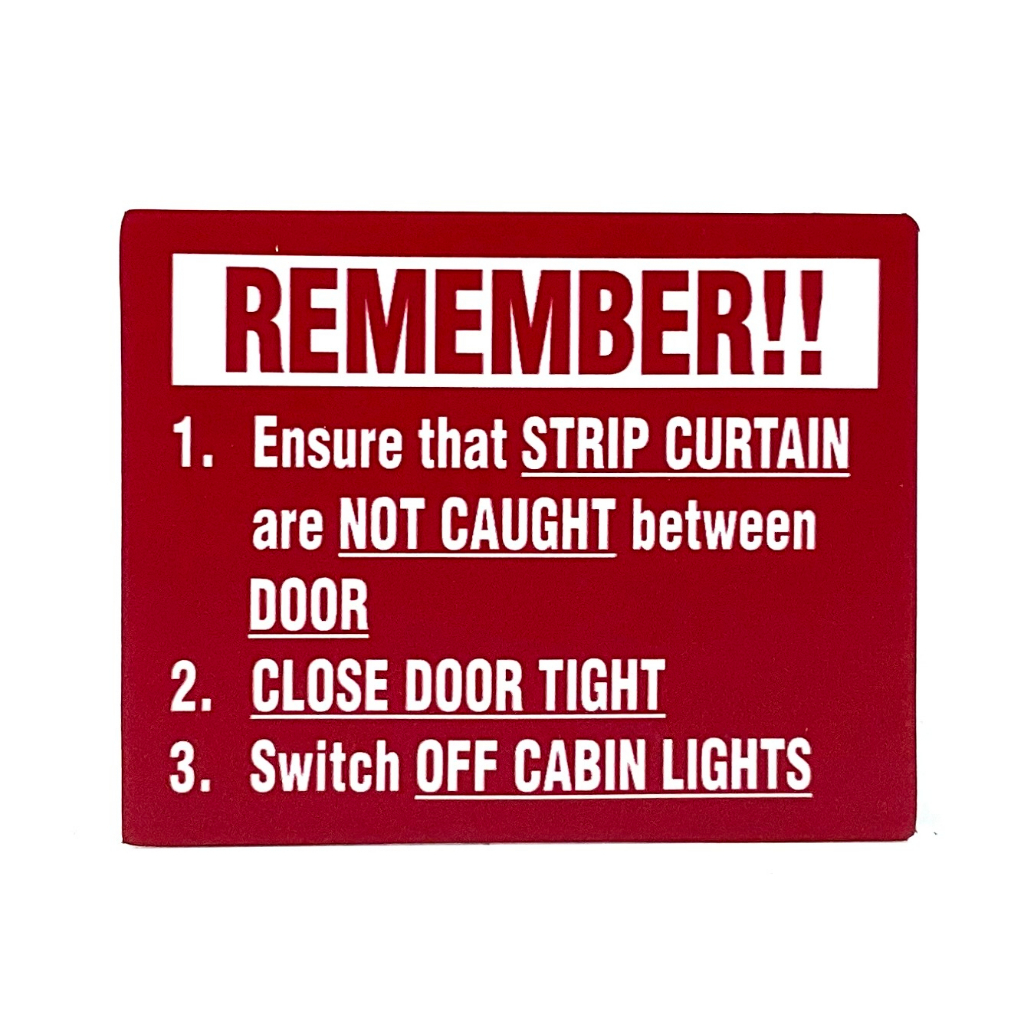 REMEMBER!! INSTRUCTION SIGNAGE ( 80mm x 100mm ) | Shopee Singapore
