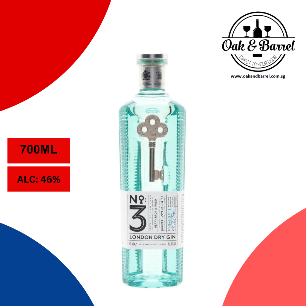 No.3 London Dry Gin 700ml | Shopee Singapore