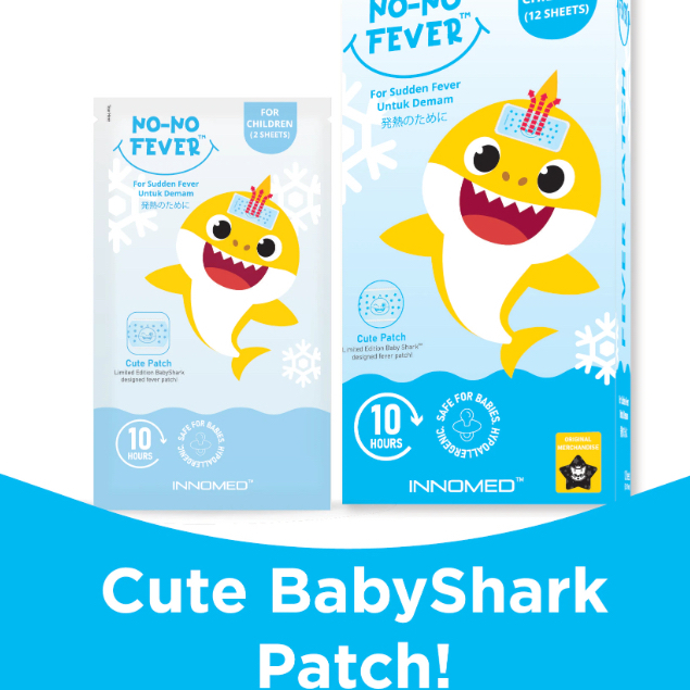 Innomed No No Fever Cool Patch Children - Baby Shark 12 sheets ...