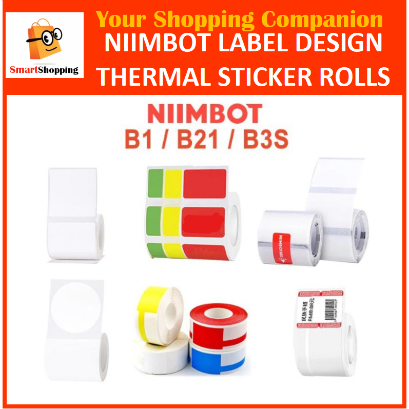 NIIMBOT Tape Thermal Label Stickers White Colorful Price Tag Printer ...