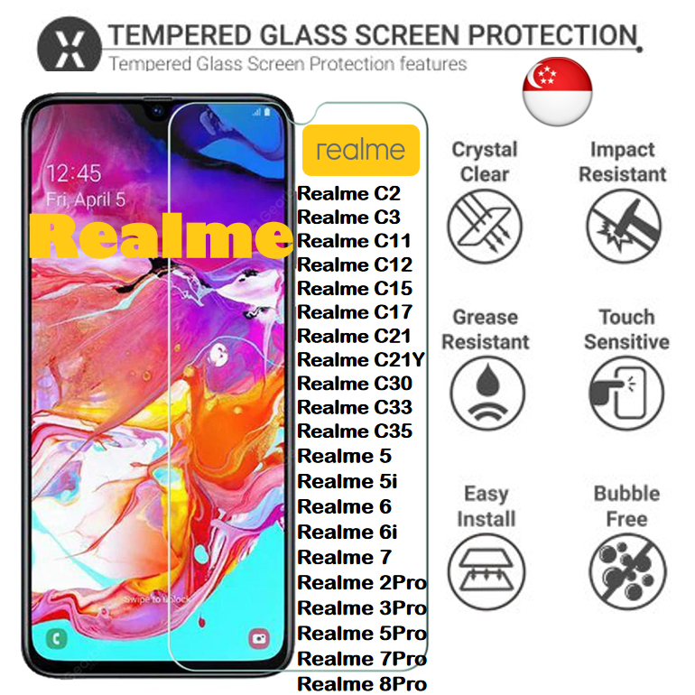 Realme C2 C3 C11 C15 C17 C25S C21Y C30 C33 C35 C51 C53 C67 Realme3 Pro 5i 6i 7 Pro Clear ...