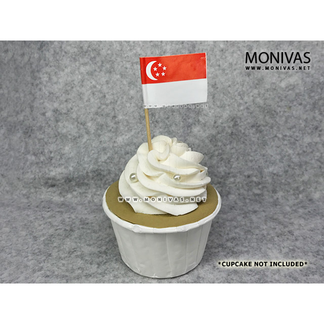 Singapore Flag Cupcake Toppers NDP Party Cake Decorations National Day ...