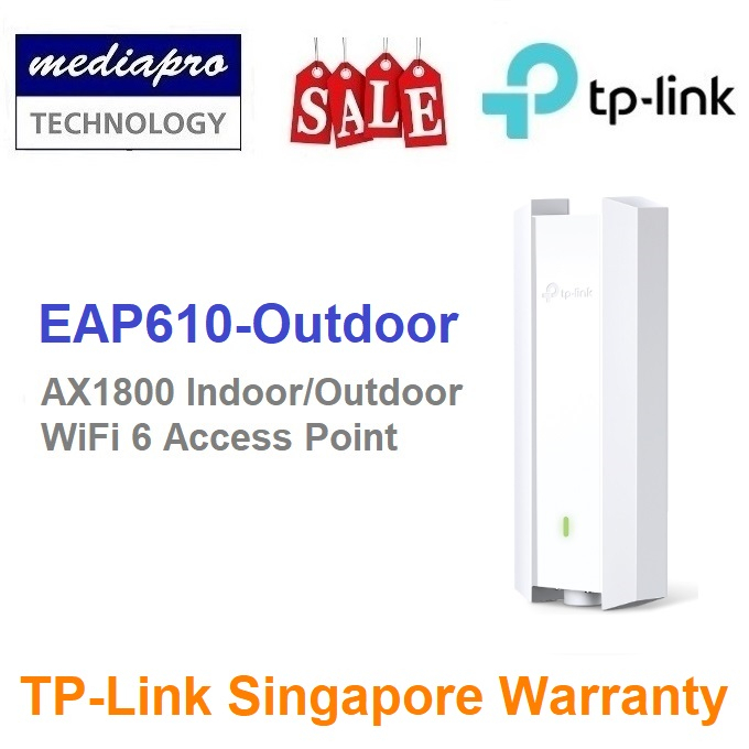 TP-Link EAP610-Outdoor AX1800 Indoor/Outdoor Omada Mesh WiFi 6 Access ...