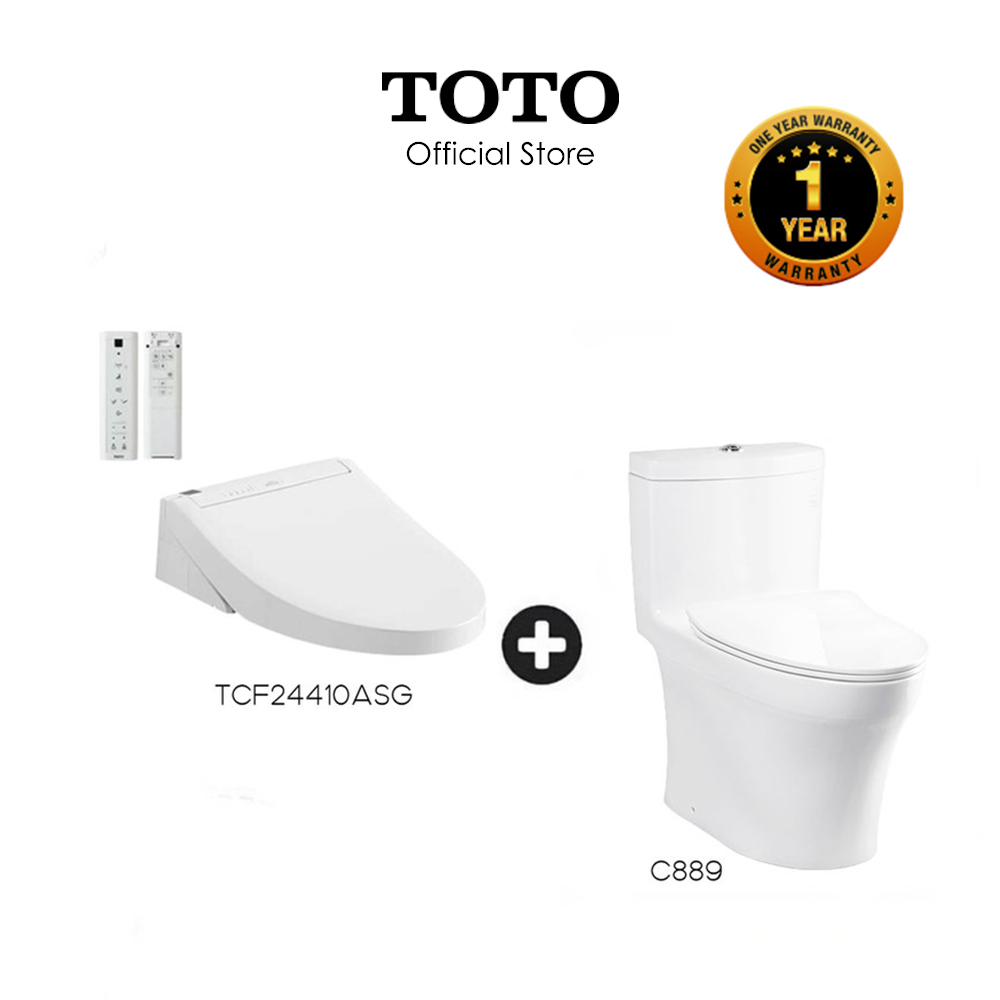 TOTO One Piece Toilet Bowl C889DESI with Washlet TCF24410ASG SET ...