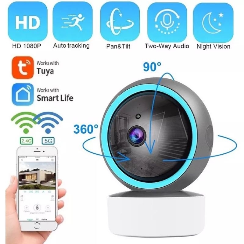 🔥Reday Stock🔥Tuya WiFi 355 Camera 1080p Indoor IP Camera Security Video ...