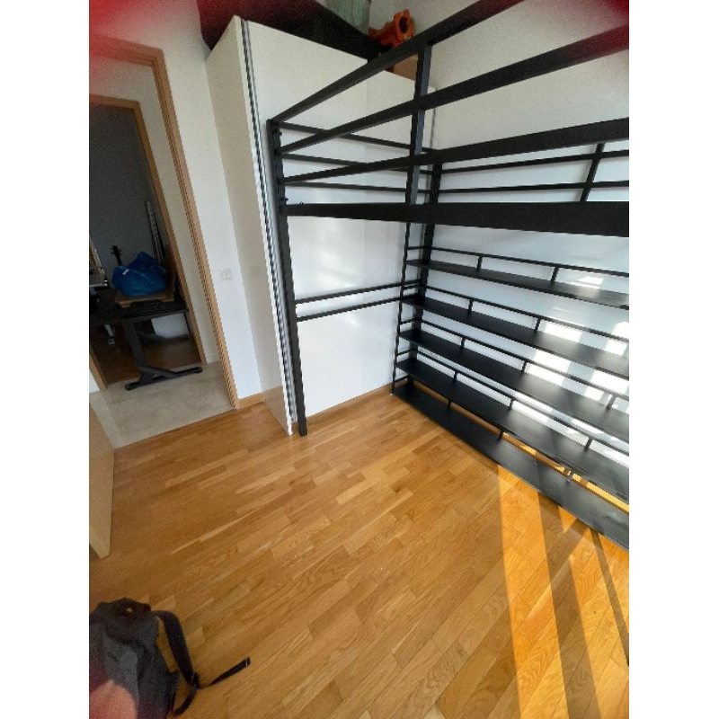 Loft bed customize.with book.shelves | Shopee Singapore