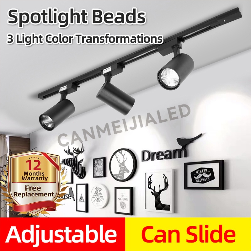 Track Light Led Spotlight12/20/30W COB Ceiling Lamp Kitchen Lighting ...