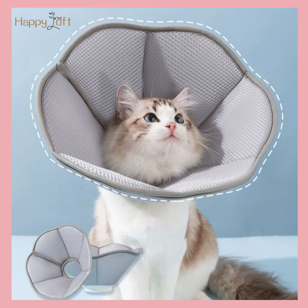 [SG SELLER] Pet Medical Soft Collar Elizabeth E-Collar Soft Mesh Cat ...