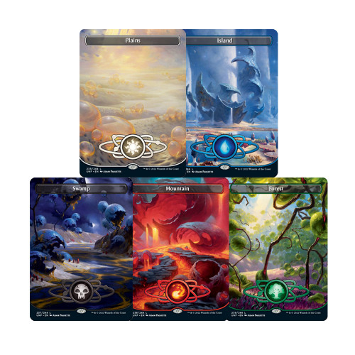 UNF UNFINITY BASIC LANDS - PLANETARY SPACE CYCLE Foil and Regular ...