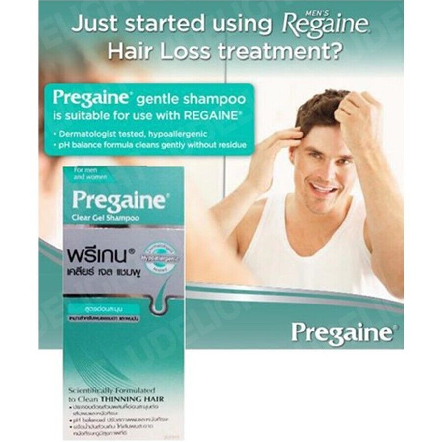 Pregaine Clear Gel Shampoo For Men and Women 200ml Hypoallergenic ...