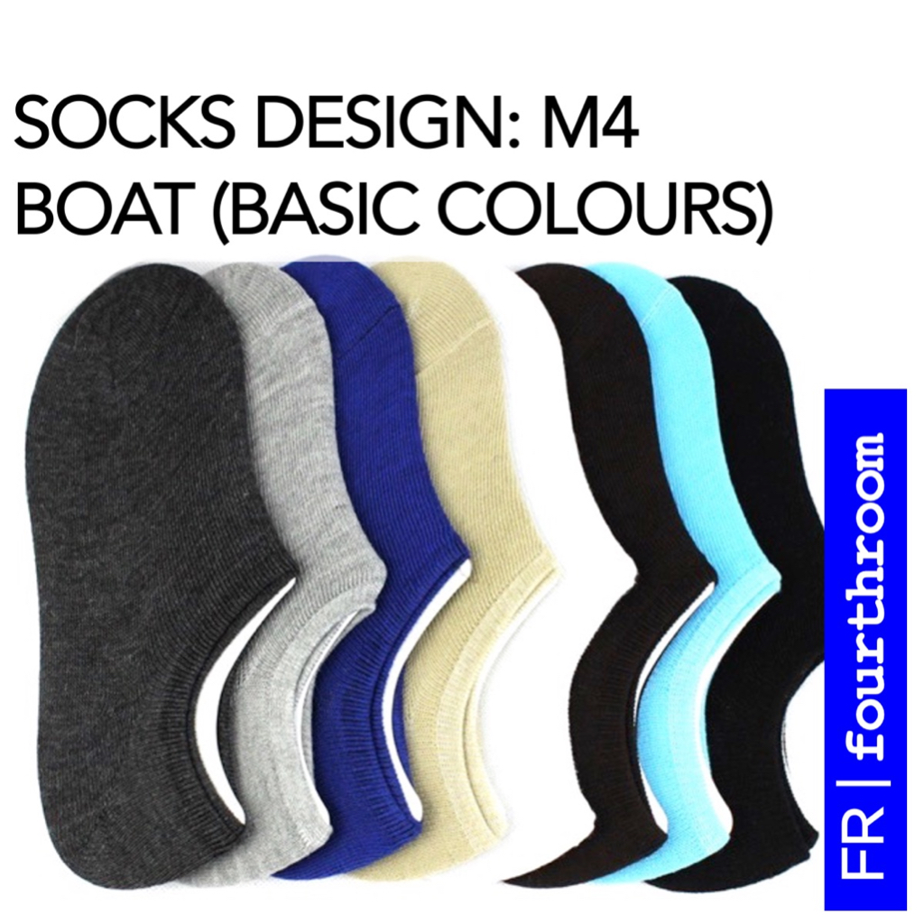 Boat Socks Basic Colours | Unisex | Ankle, Invisible, Boat, Quarter [M4 ...