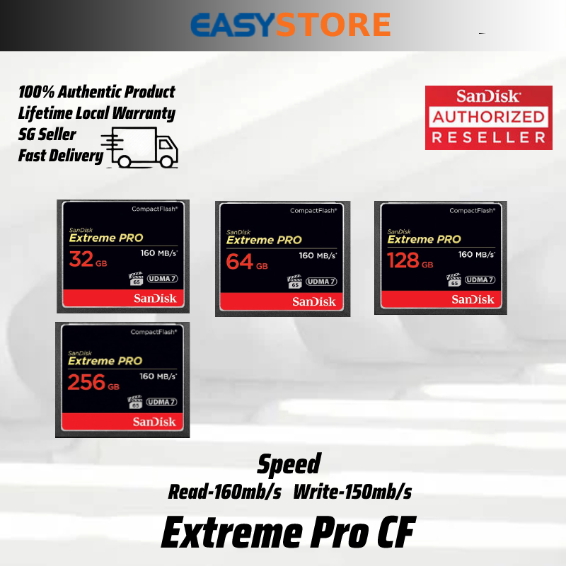 SanDisk Extreme Pro Compact Flash Memory Card 32GB/64GB/128GB/256GB ...
