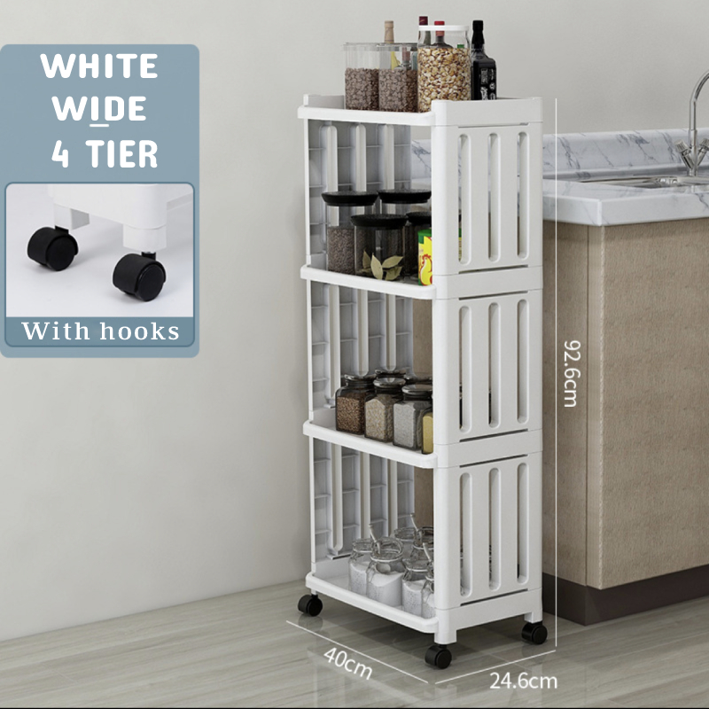 Kitchen Storage Rack Shelf Multi Purpose Toilet Slim Rack Slim Trolley ...