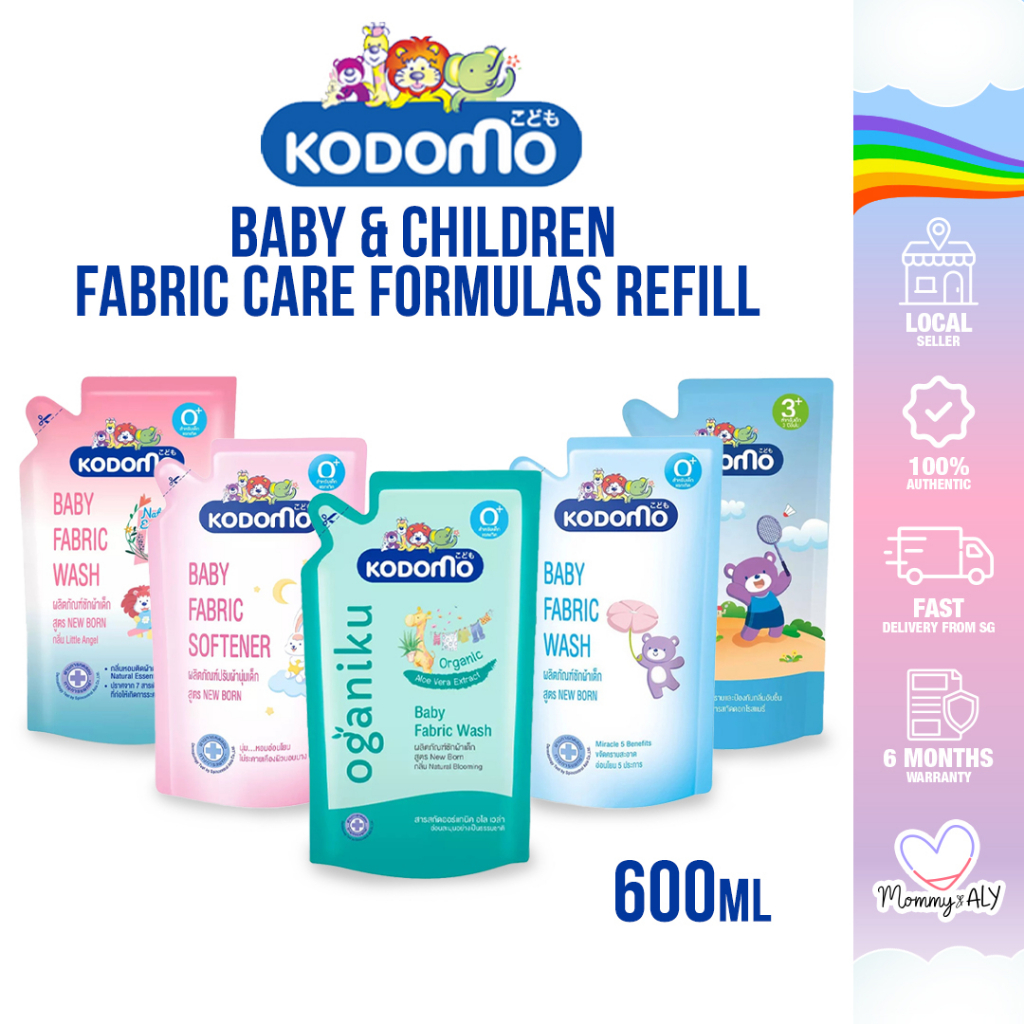 KODOMO Baby Fabric Care Formulas 580ml/600ml Refill - Newborn, Little Angel, Anti-Musty Formula ...