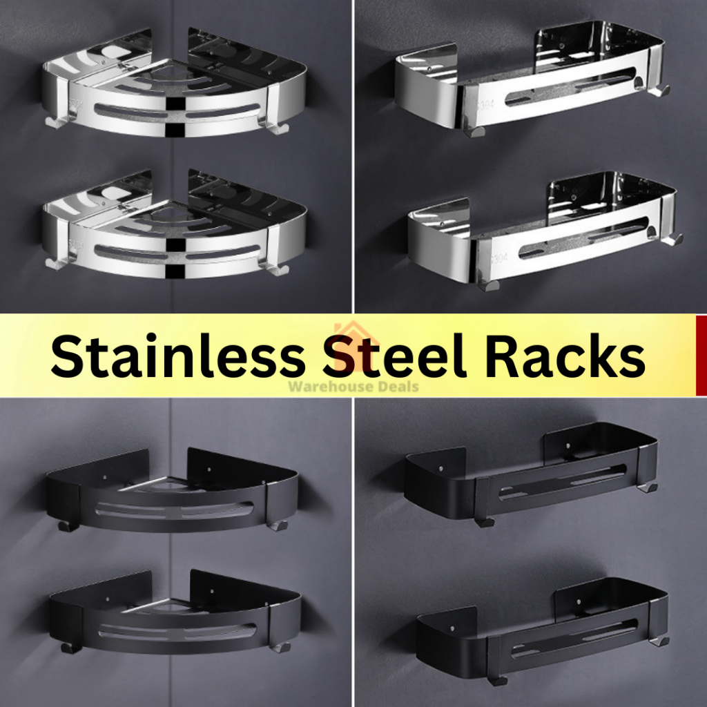 Stainless Steel Corner Rack Basket Rack Toilet Bathroom Rack Shelf ...
