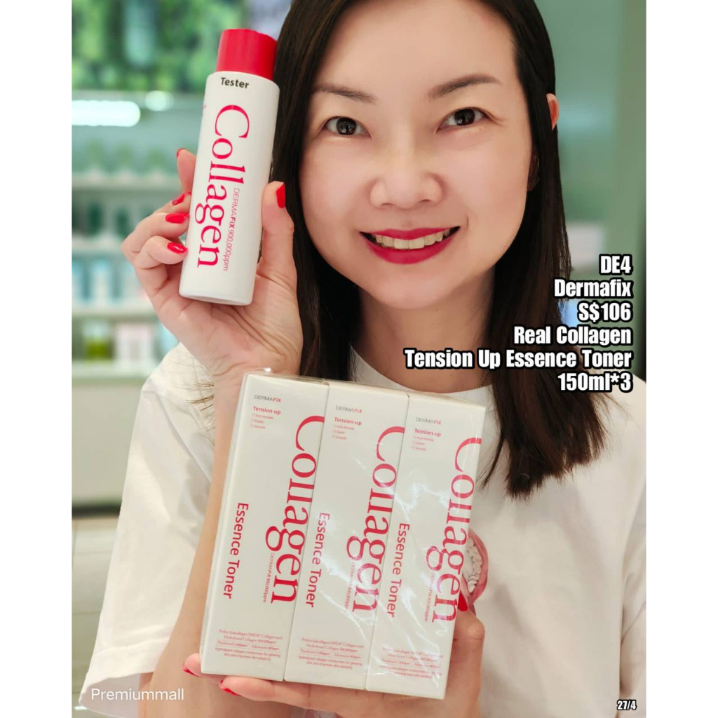 PRE-ORDER DE4 DERMAFIX Real Collagen Tension Up Essence Toner | Shopee ...