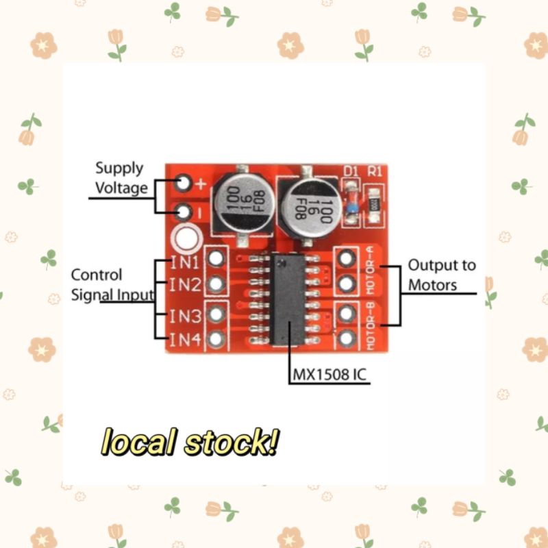 {SG fast delivery} MX1508 DC Motor Driver Module DC 2V-10V 1.5A 2-Way PWM Speed Dual H-Bridge ...