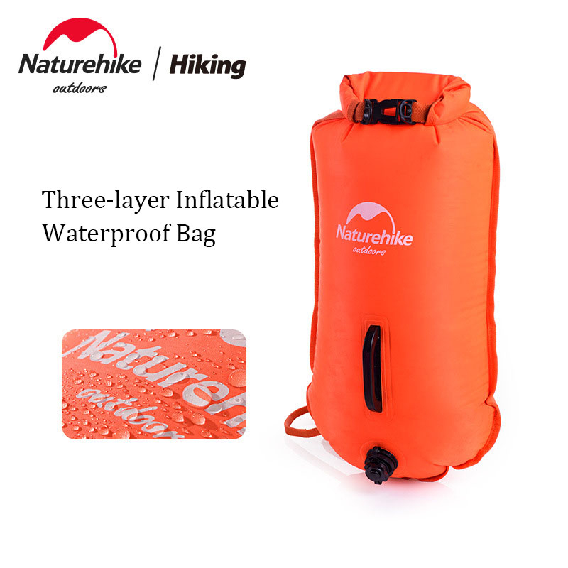 Naturehike 18L Triple Inflatable Waterproof Bag Snorkel Swim Bag Beach ...