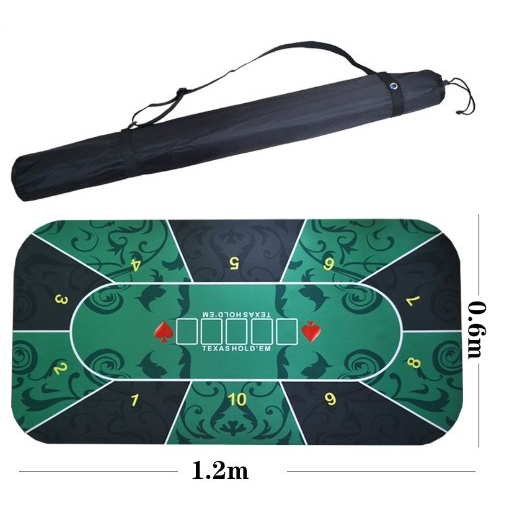 SG STOCK 1.2m Texas Hold'em Rubber Mat Table Mat Green Blue (H0619 ...