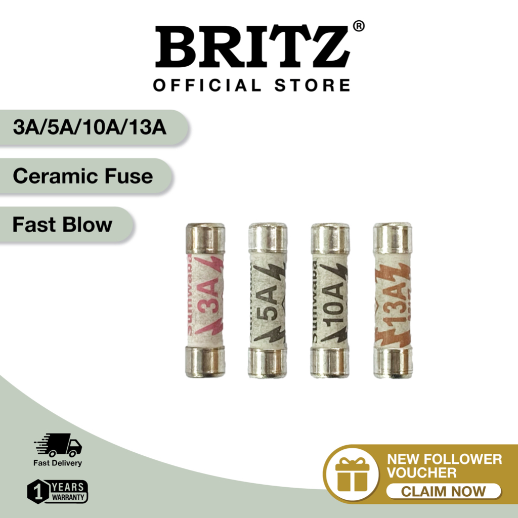 [APPROVED CERTIFIED] Ceramic Fuse Bundle BS1362 3A 5A 10A 13A 15A Amp ...