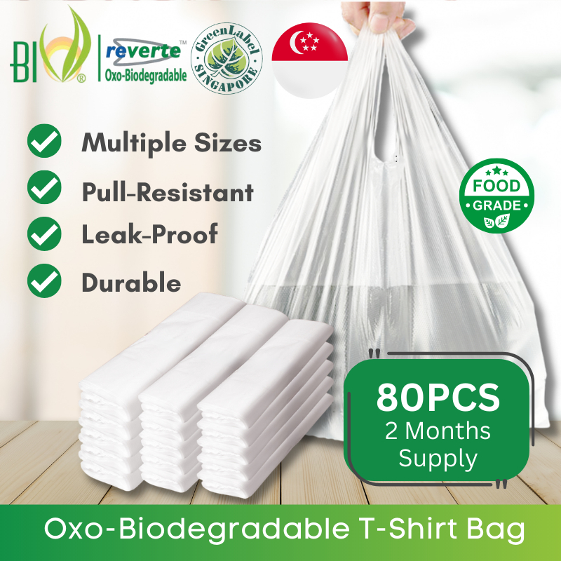 BIO Biodegradable Food Grade Take Away T-shirt Bags Carrier (Multiple ...