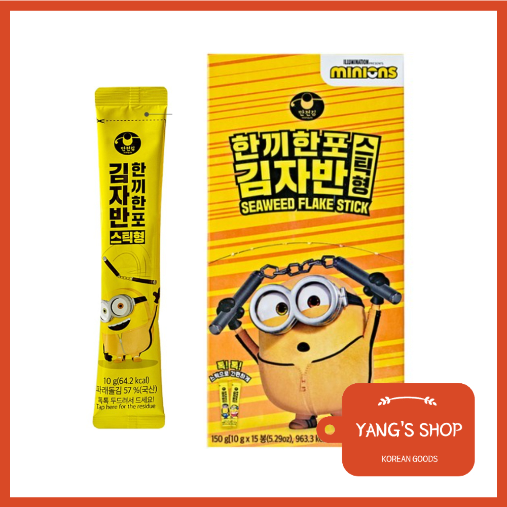 [MANJUN] Seaweed Flake Stick 10g x 15 sticks / Minions seaweed / korean ...