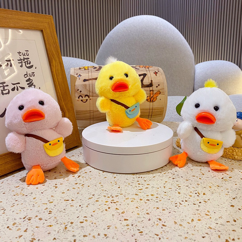 Naughty Duck Plush 9*13cm KeyChain Doll Car Chain Creative Decoration ...
