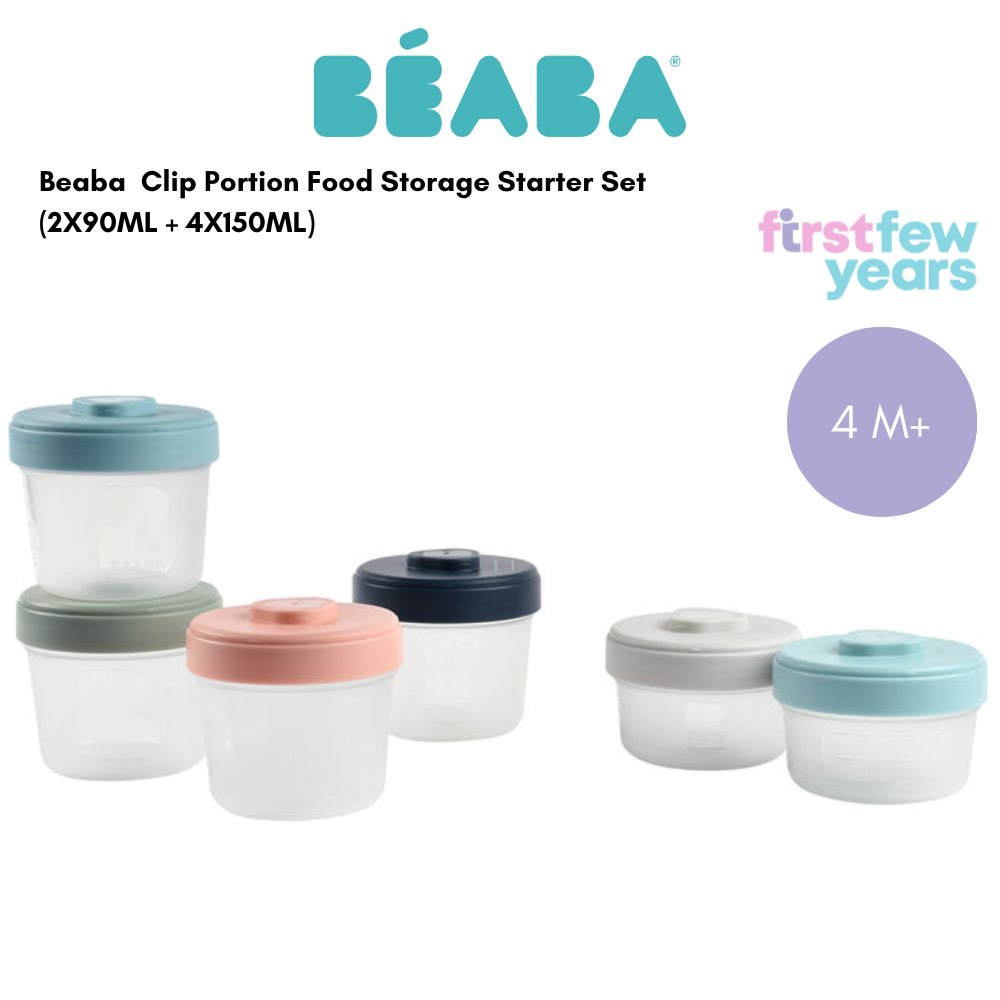 Beaba Clip Portion Food Storage Starter Set (2X90ML + 4X150ML) | Shopee ...