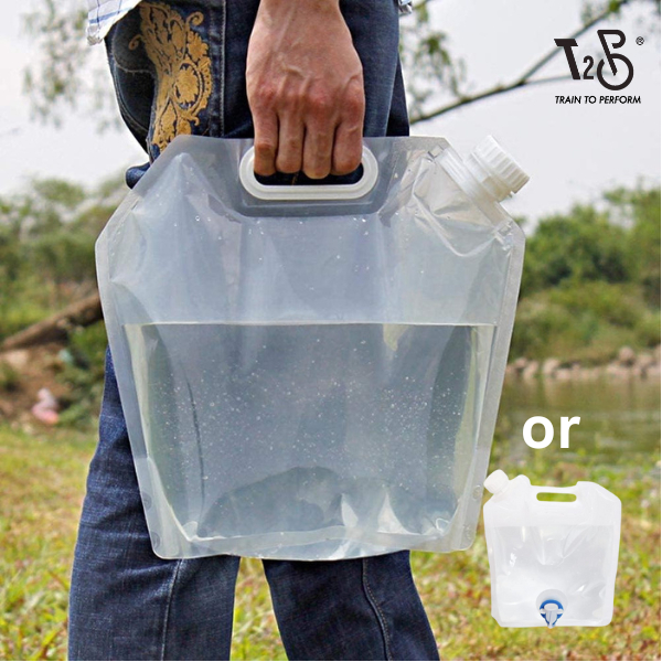T2P Water Bag 5L Storage Collapsible for Camping Picnic Leakproof With ...