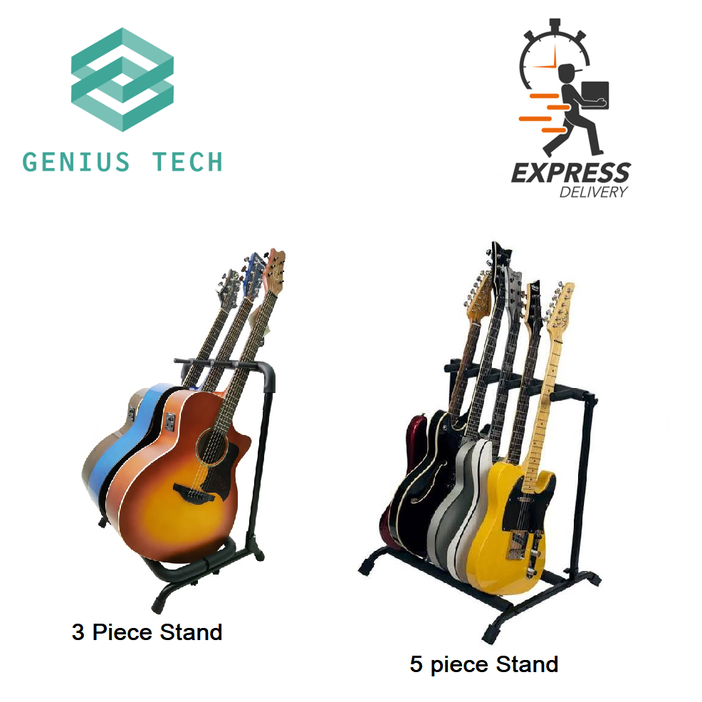 [SG SELLER] Multi Guitar Stand Foldable Universal 3/5 Holder Guitar ...