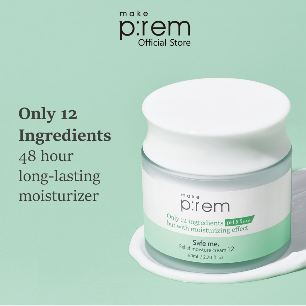 MAKE PREM Safe me. Relief Moisture Cream 12 80ml | Shopee Singapore