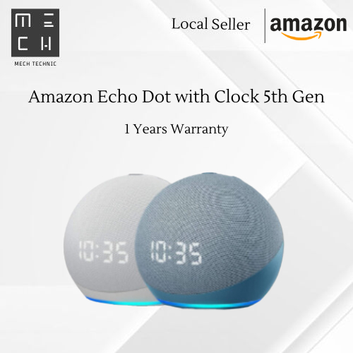 Amazon Echo Dot with Clock (5th Gen, 2022 Release) I Smart speaker with ...