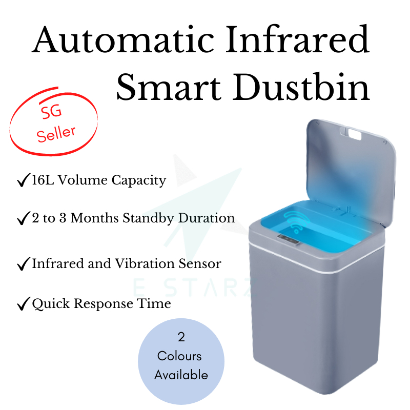 Automatic Infrared Smart Dustbin / 2 Colours / 16 Litres / Ready Stock ...