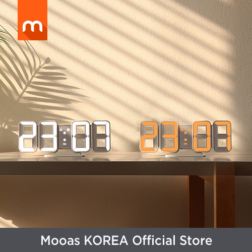 Mooas Pure Mini 3D LED Clock, Multifunctional LED Clock (Calendar ...