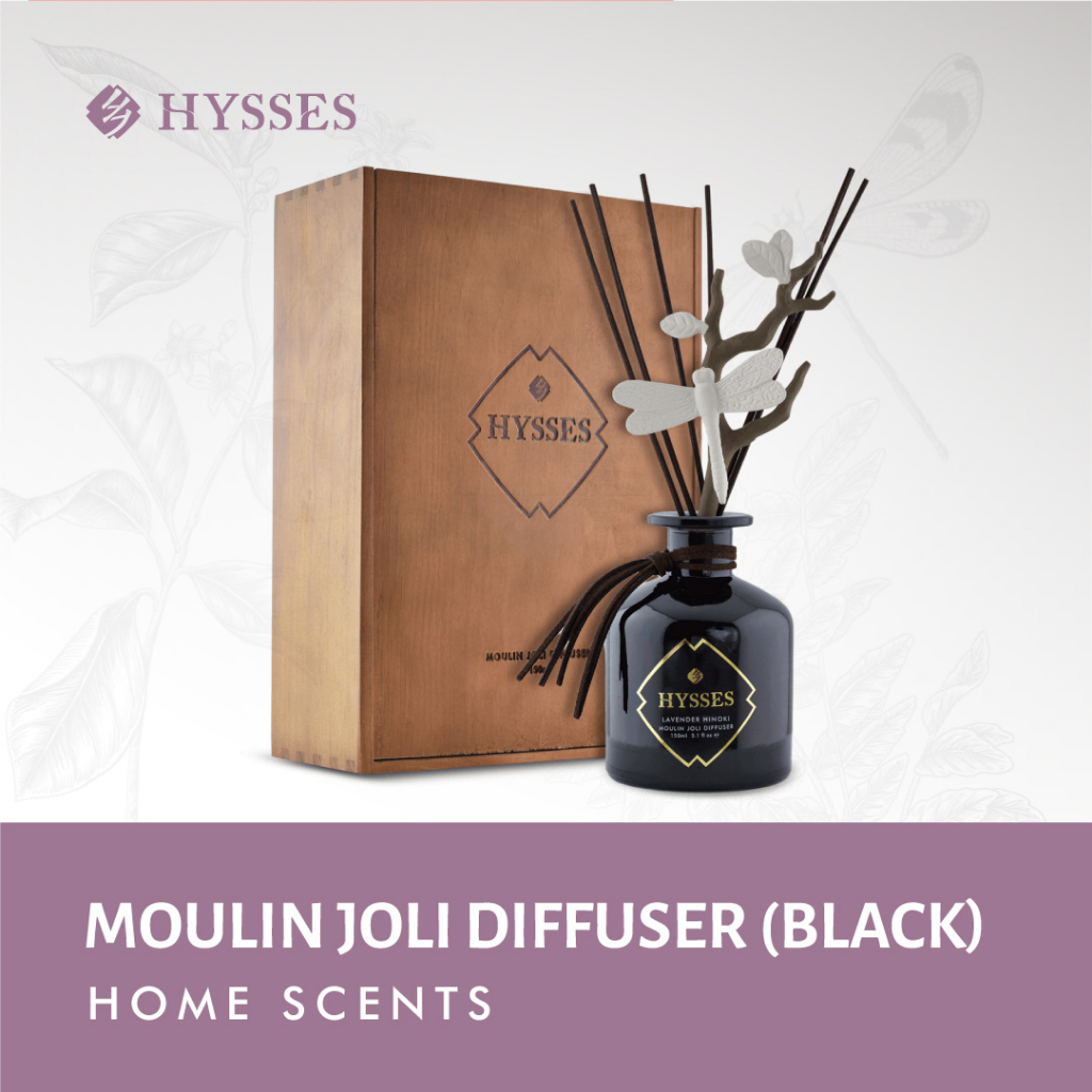 Hysses Jasmine Moulin Joli Diffuser (Black) | Shopee Singapore