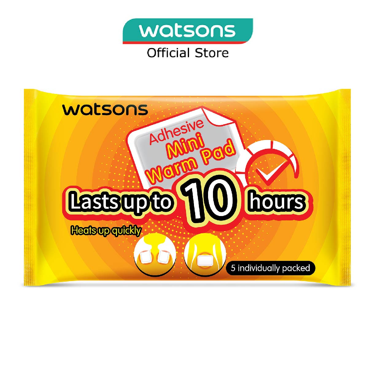 WATSONS Adhesive Mini Warm Pad (Heats Up Quickly, Lasts Up to 10 Hours ...