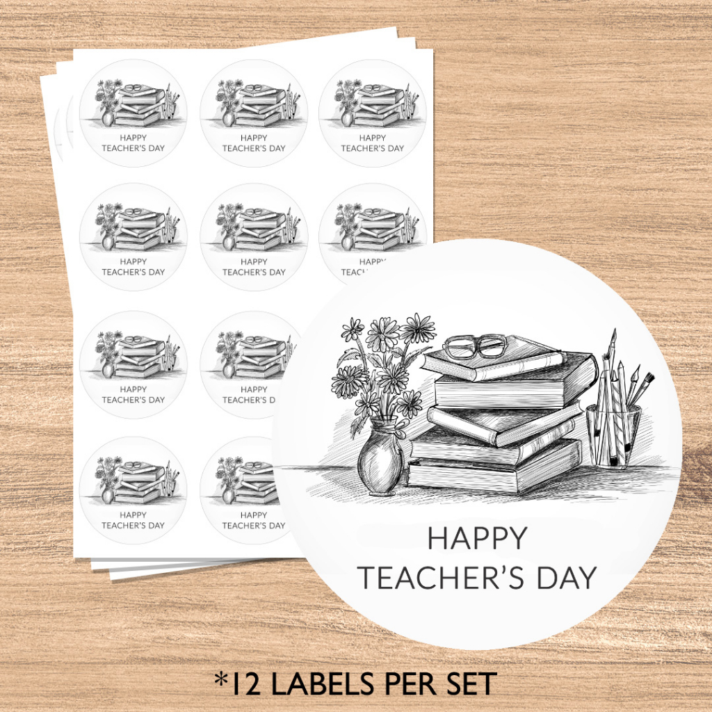 Teachers Day Sticker Labels Party Favor Goodie Bag Stickers | Shopee ...