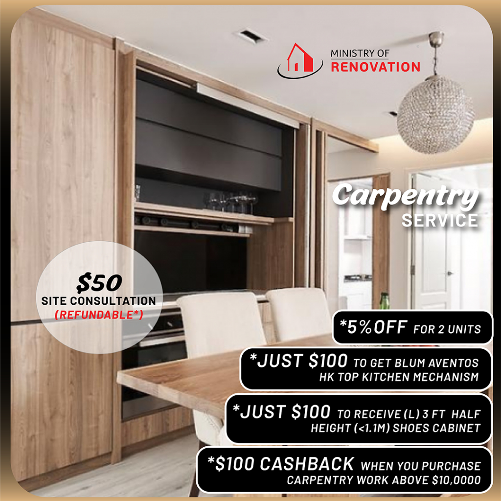 [Ministry of Renovation] HDB BTO Resale Customised Carpentry work ...