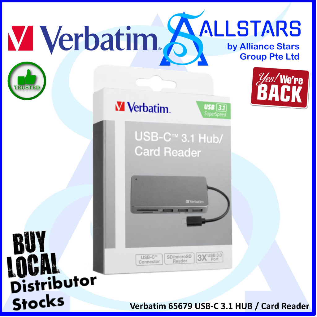 (ALLSTARS : We Are Back Promo) Verbatim 65679 USB-C 3.1 HUB / Card ...