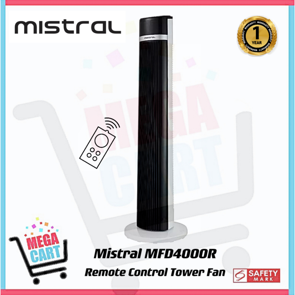 Mistral 40" Remote Control Tower Fan MFD4000R | MFD 4000R (1 Year ...
