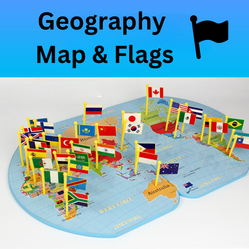 Map and Flags World Map with Countries Flags for Kids Learning ...