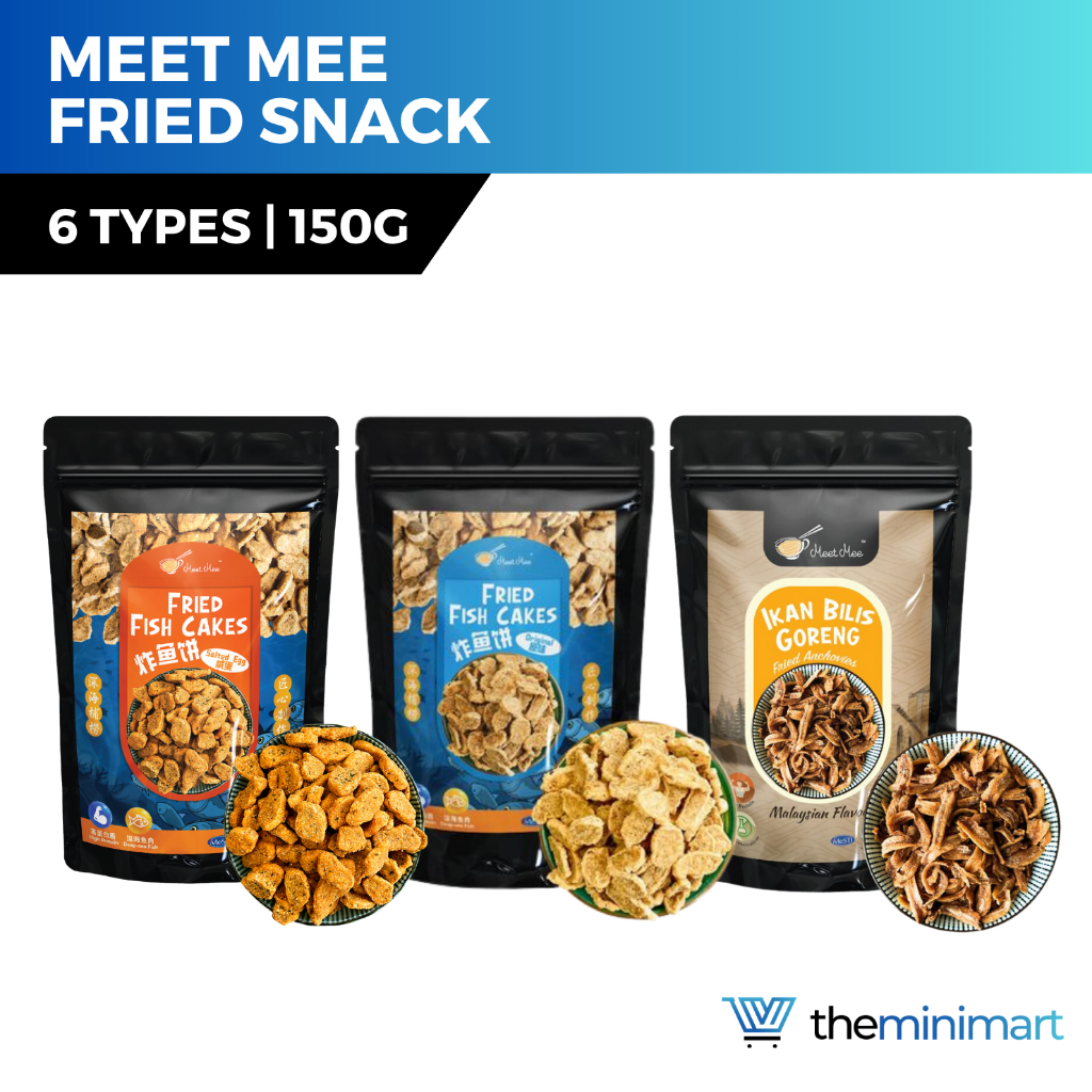 MEET MEE Fried Fish Cake & Anchovies - Crispy, Savory Snack with ...