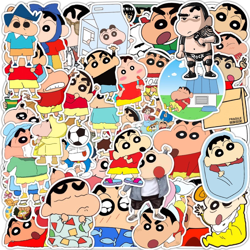 Cartoon Crayon Shin-chan TQ50-0310 Graffiti Stickers 50pcs Stationery ...