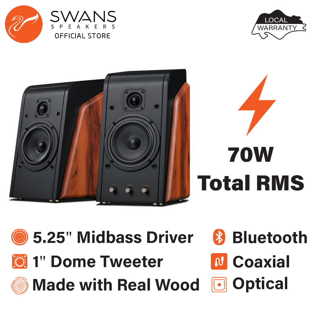 [SG Ready Stock] HiVi Swans Speakers M200A / M200B Active Bluetooth ...